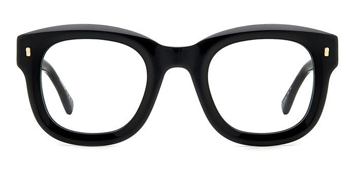 Dsquared2 D2 0091 2M2 Eyeglasses in Black Gold | SmartBuyGlasses USA