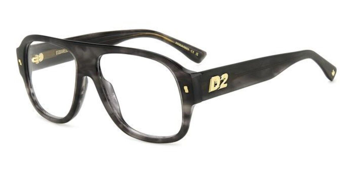 Dsquared2 D2 0125 2W8 Eyeglasses in Grey Horn | SmartBuyGlasses USA