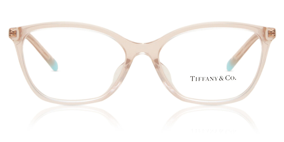 Tiffany & Co. TF2205F Asian Fit 8328 Square Transparent Pink Eyeglasses ...