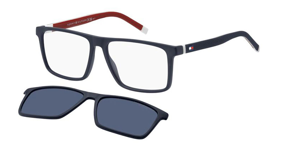 Tommy Hilfiger TH 2086/CS With Clip-On FLL Eyeglasses in Matte Blue ...