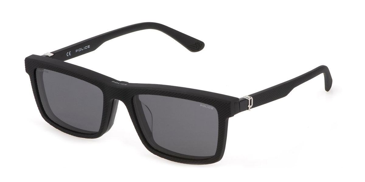 Police UPLF74 With Clip-On 700P Glasses Shiny Black | VisionDirect ...