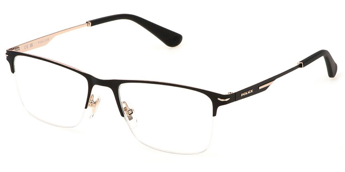 Lentes graduados Police VPLN18 CHAMP LITE 5 0531 Rectangulares Black On ...