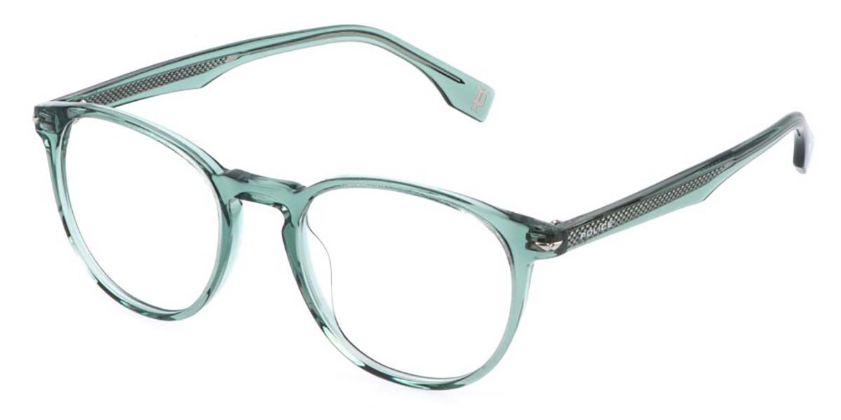 Police VPLG72E CHAMP 1 0G61 Oval Transparent Green Eyeglasses | Vision ...