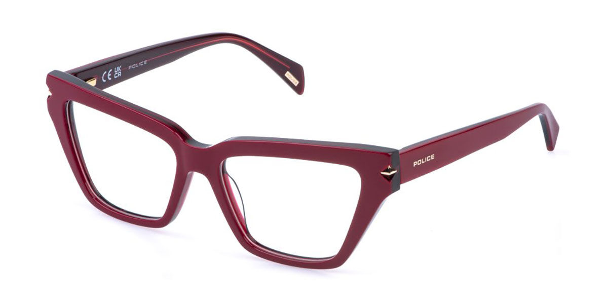 Police VPLT03 NEW GEM 2 0J61 Cat Eye Red/Burgundy Top Brillen ...