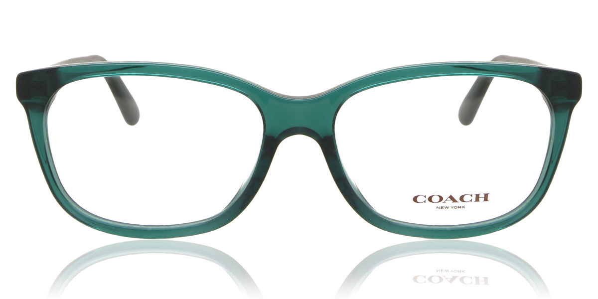 Coach HC6139U 5661 Glasses Transparent Emerald Green | VisionDirect ...
