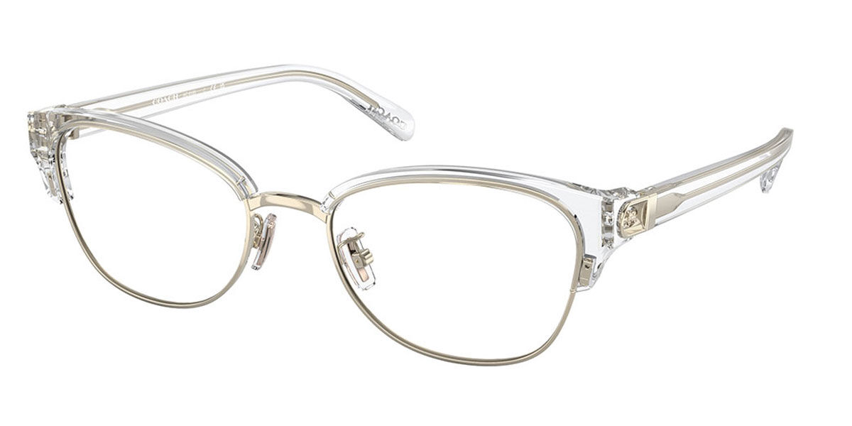 Óculos de Grau Coach HC6195 5111 Clear on Gold | OculosWorld Brasil