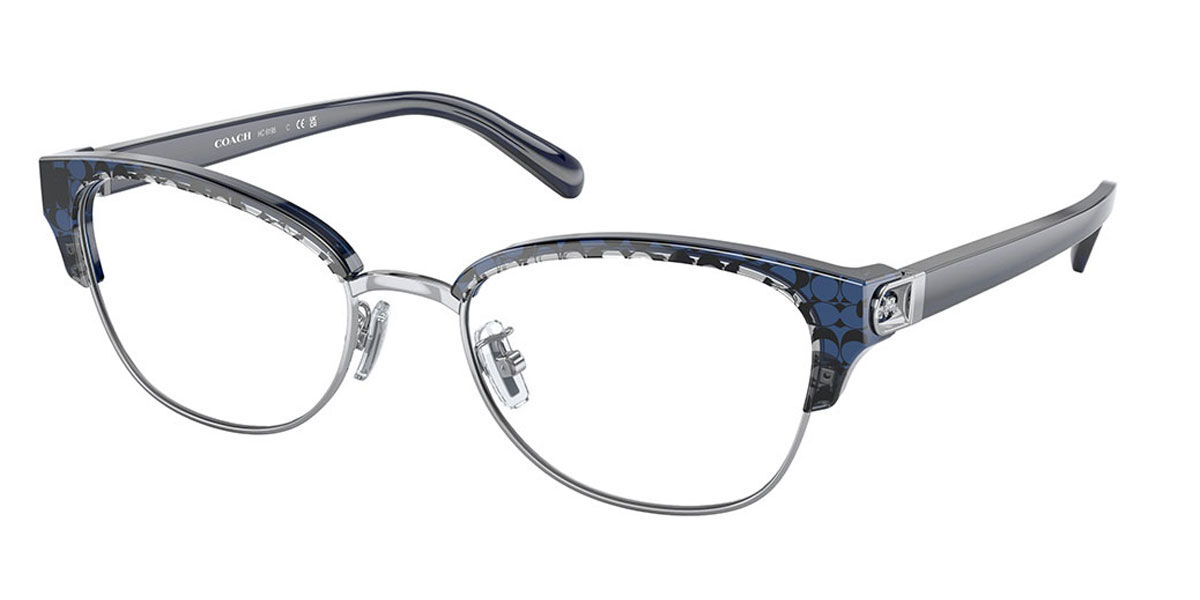 Coach HC6195 5708 Eyeglasses in Patterned Blue Silver | SmartBuyGlasses USA