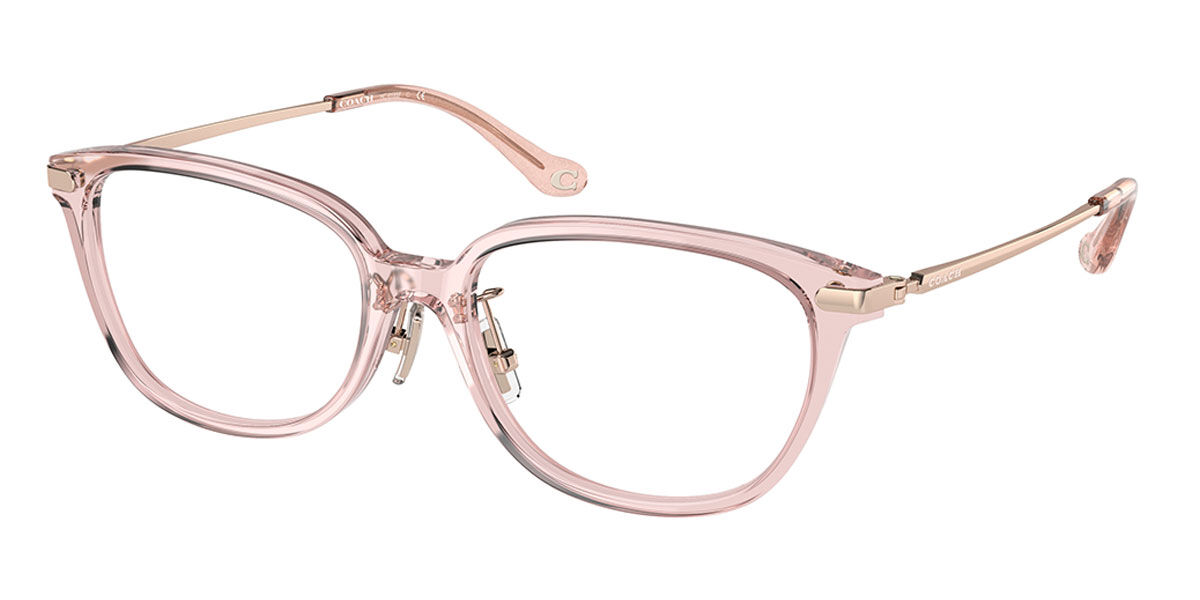 Coach HC6185F Asian Fit 5668 Eyeglasses in Transparent Blush Pink ...