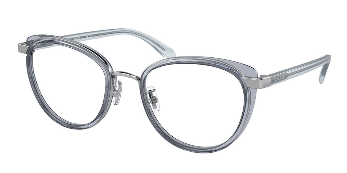 Coach HC5154 Asian Fit 9433 Eyeglasses in Transparent Blue Silver ...