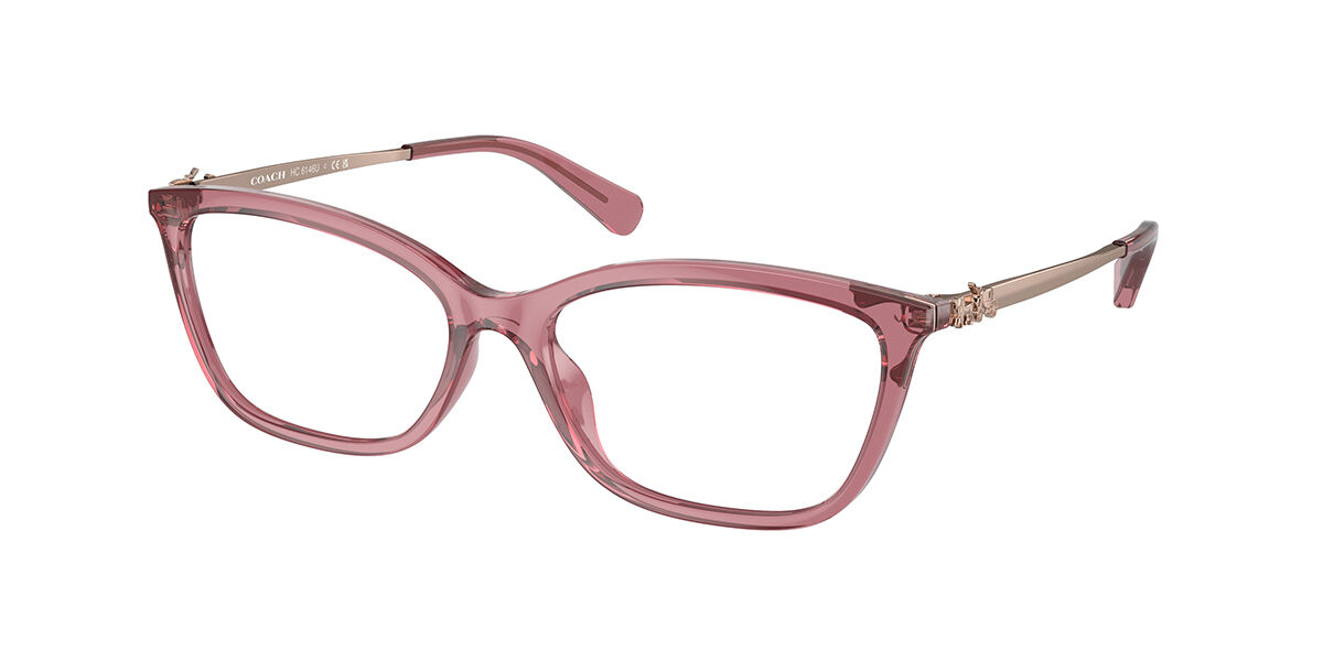 Coach HC6146U 5800 Eyeglasses in Transparent Berry Red ...