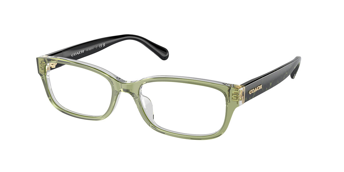 Coach HC6222U 5786 Eyeglasses in Transparent Grasshopper Green on Clear ...