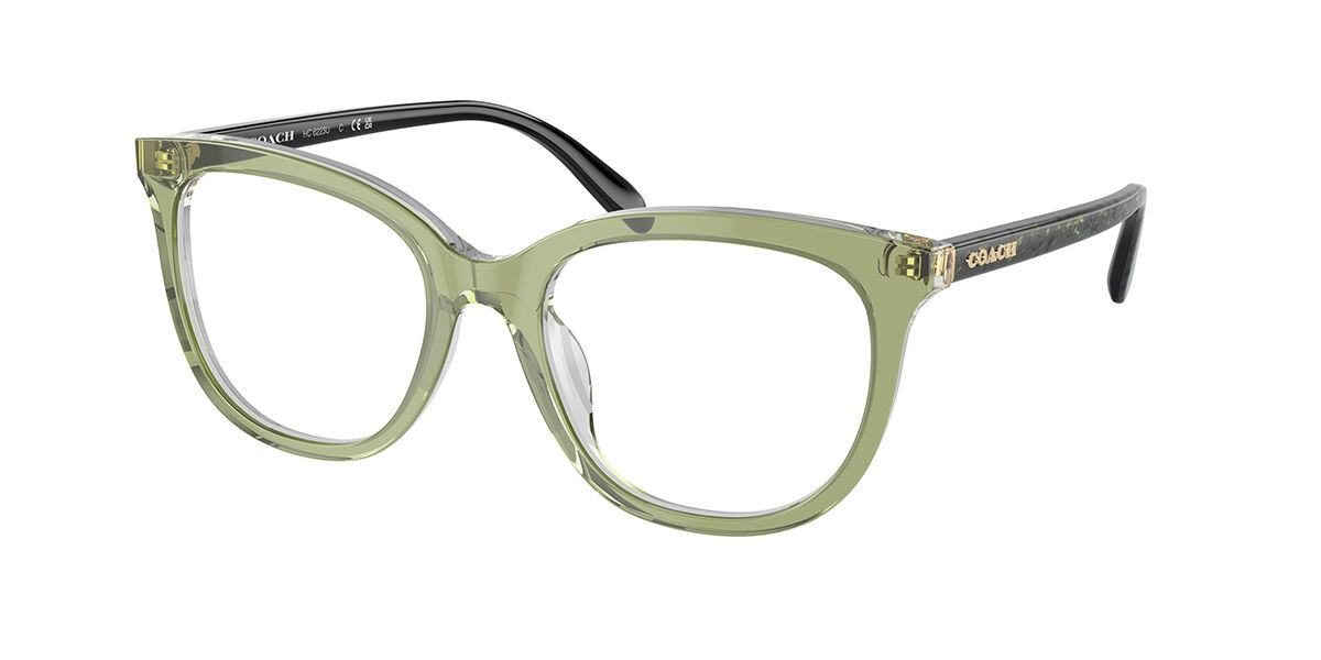 Coach HC6223U 5786 Eyeglasses in Transparent Grasshopper Green on Clear ...