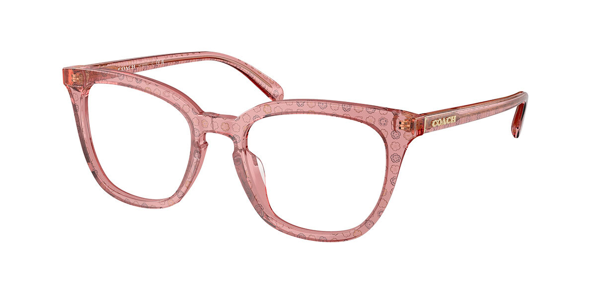 Coach HC6222U 5836 Eyeglasses in Transparent Tea Rose Pink Pattern ...