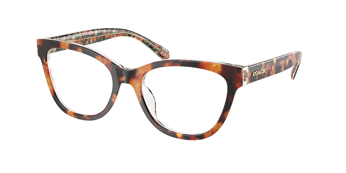 Coach HC6249U 5857 Eyeglasses in Amber Tortoise/Orange Floral ...