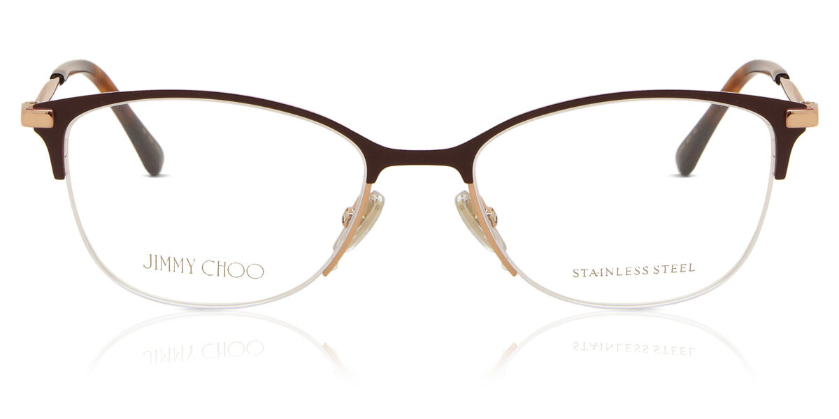Jimmy Choo JC300 6K3 Glasses Burgundy Gold | VisionDirect Australia