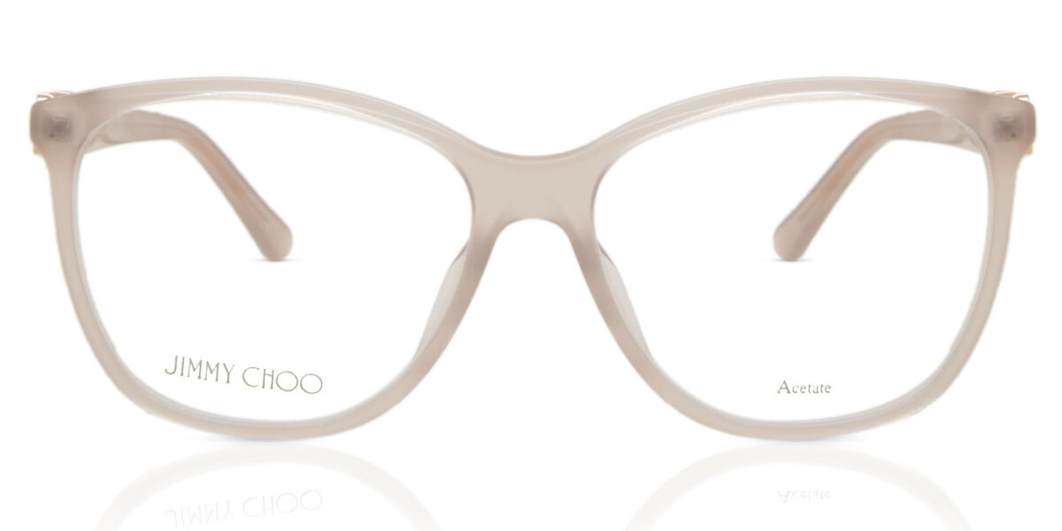 Jimmy Choo JC318/G FWM Square Transparent Pink Eyeglasses ...