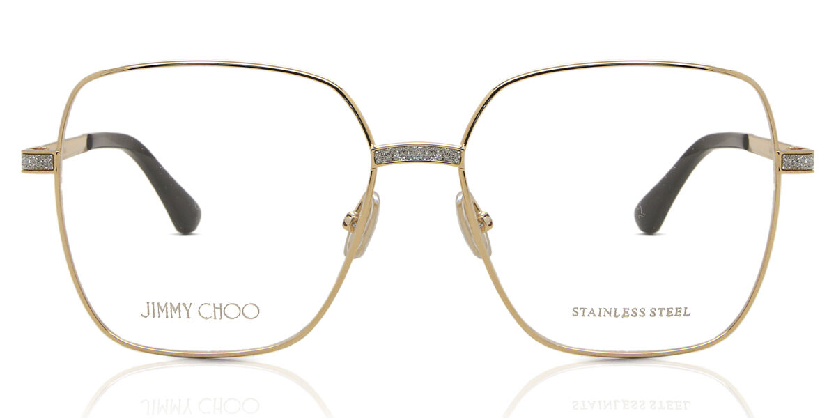 Jimmy Choo JC354 2M2 Square Gold Eyeglasses | SmartBuyGlasses US