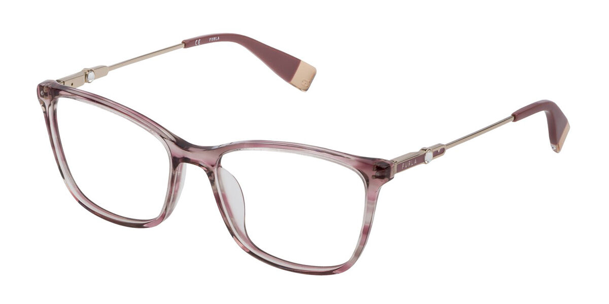 Furla VFU390S 0VBL Glasses Transparent Maroon Tortoise | VisionDirect ...
