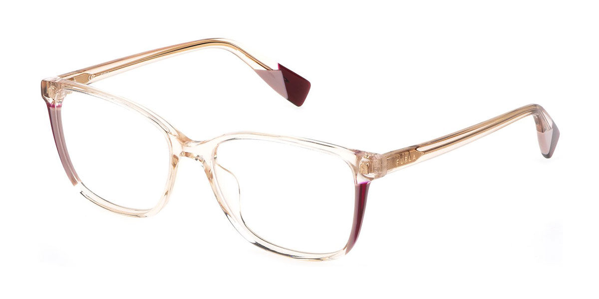 Furla VFU579 06M5 Eyeglasses in Transparent Brown Red | SmartBuyGlasses USA