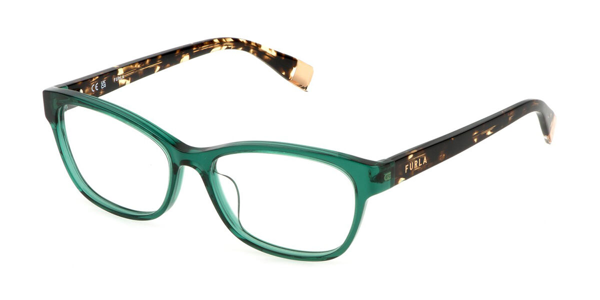Furla VFU670 0998 Glasses Transparent Glossy Green | VisionDirect Australia