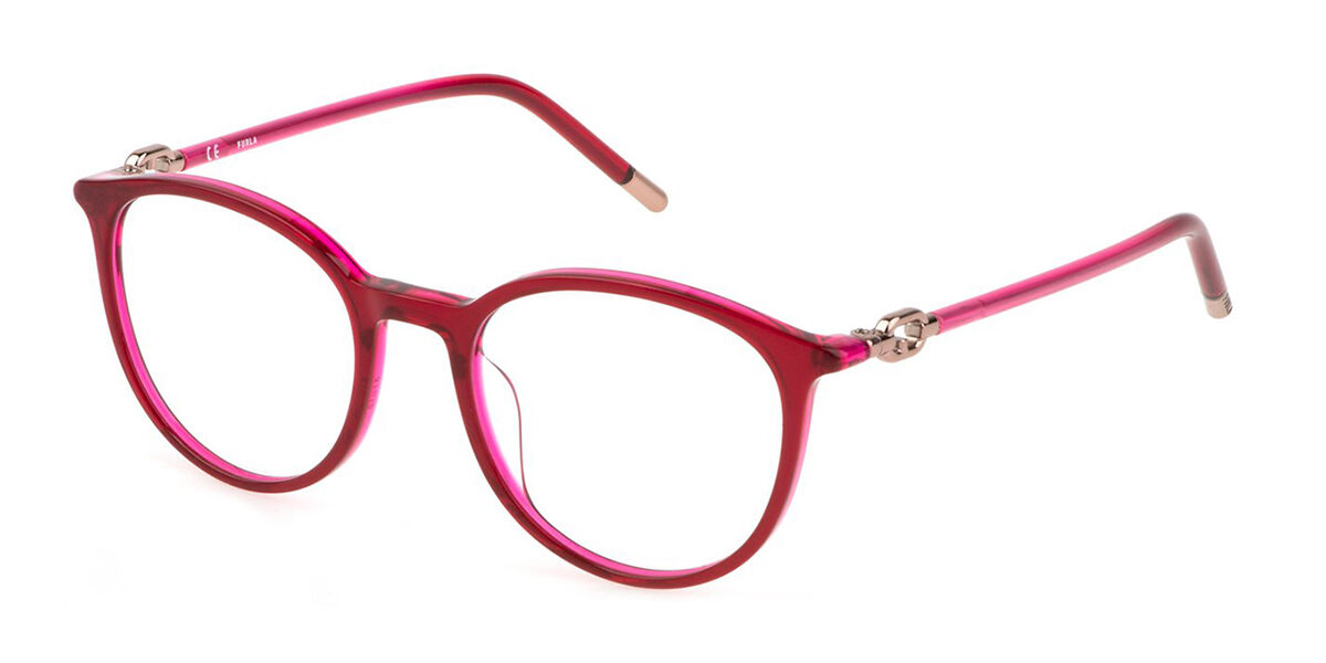Furla VFU548 09RV Eyeglasses in Red On Transparent Fuchsia ...