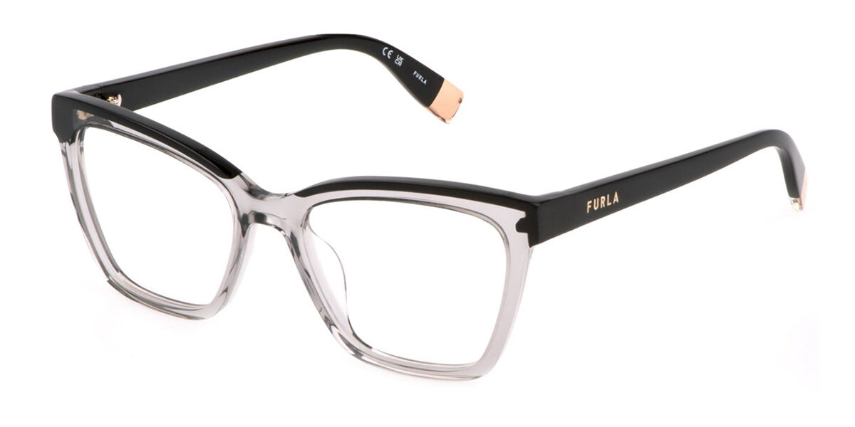 Furla VFU682 03GU Glasses Transparent Grey Black | VisionDirect Australia