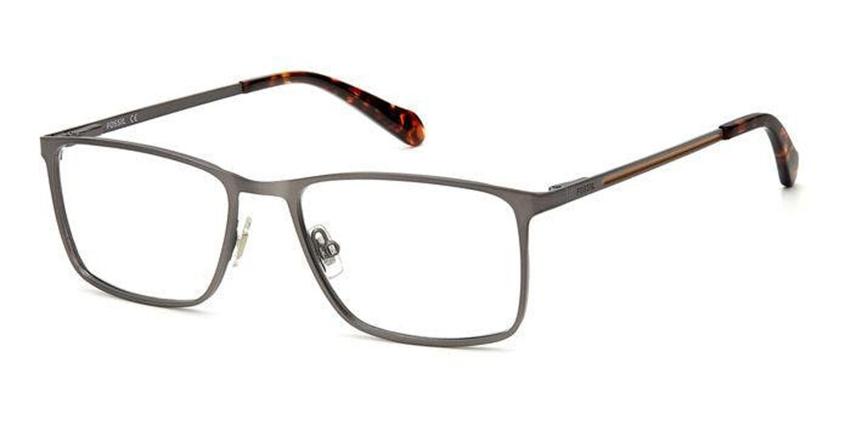 Fossil FOS 7091/G R80 Rectangle Dark Ruthenium Grey Eyeglasses ...