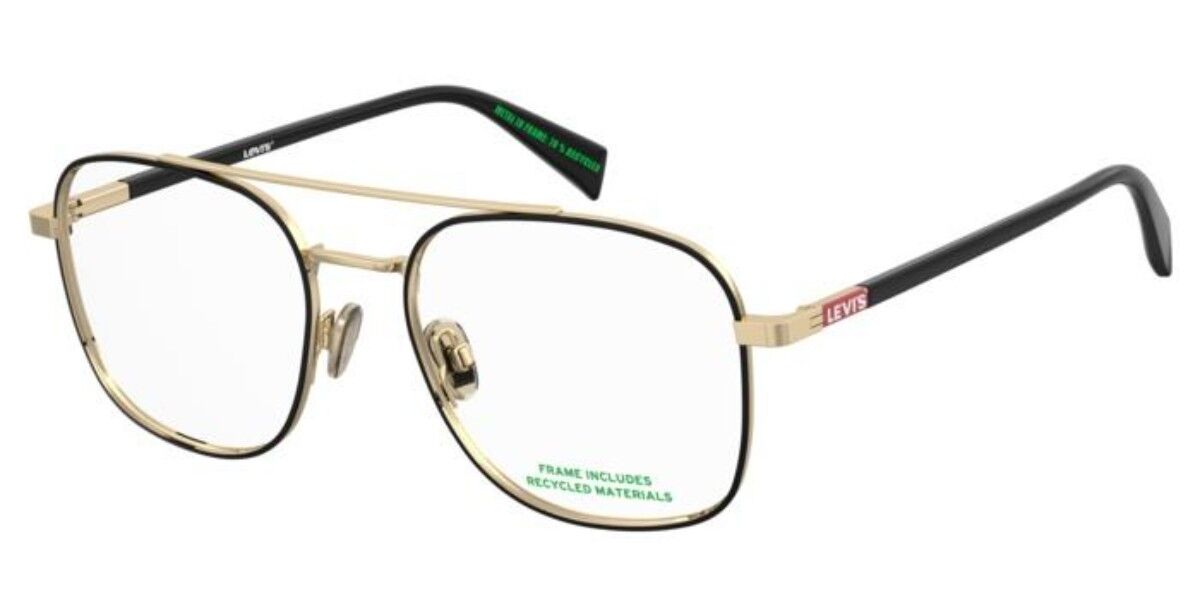 Levi's LV 1108 RHL Pilot Black On Gold Frame Eyeglasses ...
