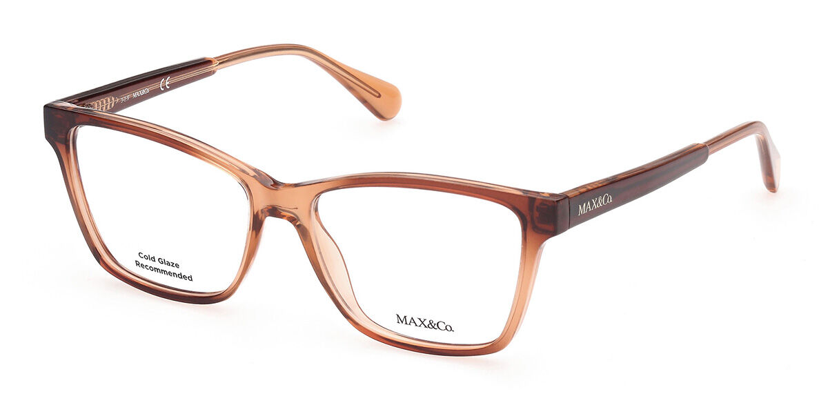 Max & Co. MO5010 050 Eyeglasses in Transparent Dark Brown ...