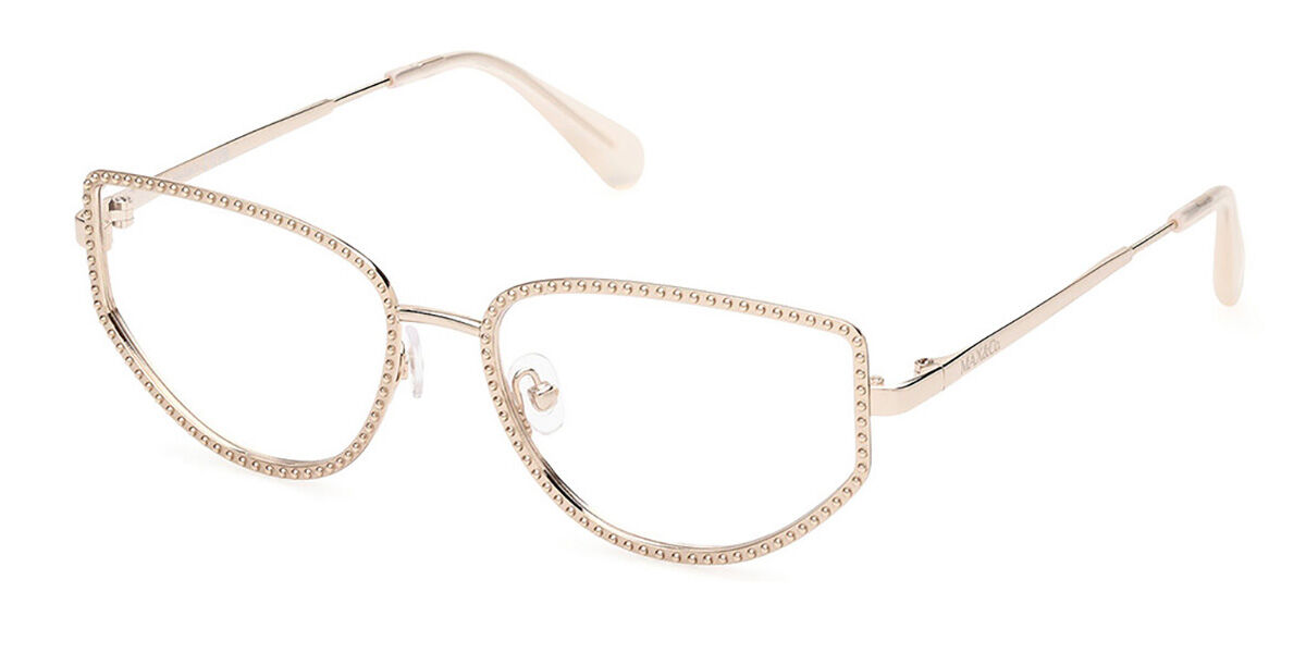 Max & Co. MO5122 032 Eyeglasses in Pattern Shiny Pale Gold ...