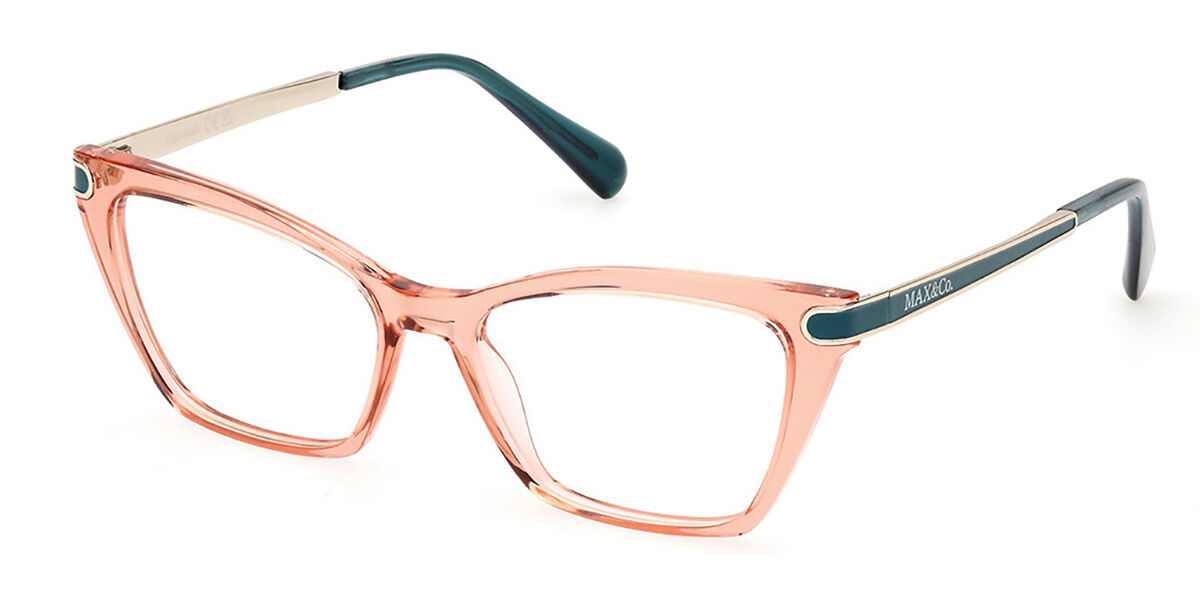 Max & Co. MO5134 042 Cat Eye Transparent Shiny Light Orange Frame ...