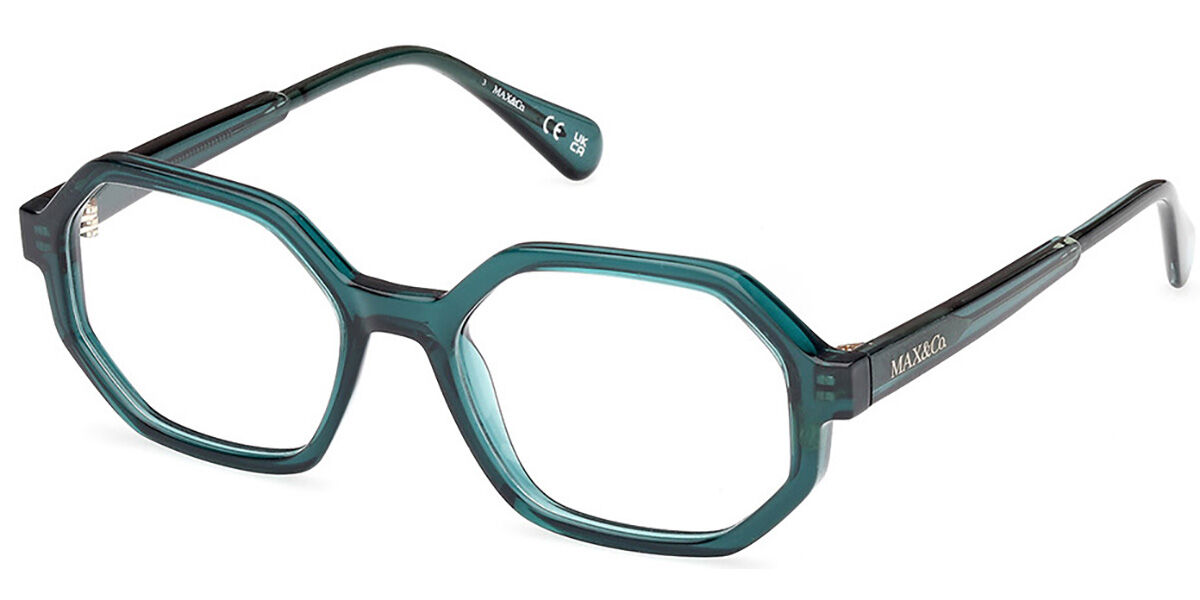 Max & Co. MO5174 096 Glasses Shiny Dark Green | VisionDirect Australia