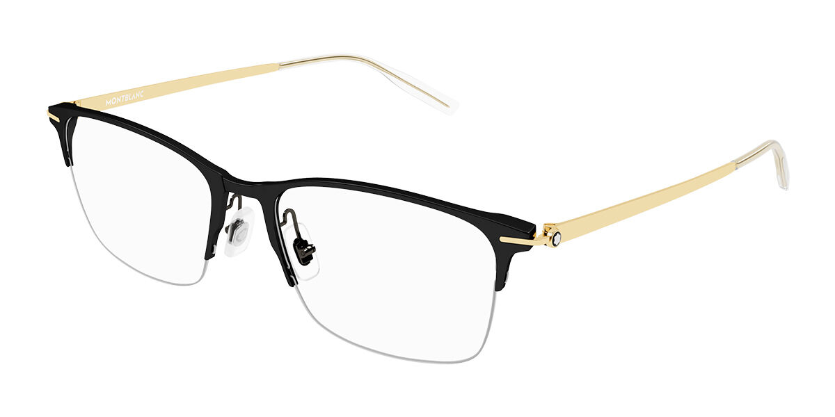Mont Blanc MB0284OA Asian Fit 006 Glasses Black | VisionDirect Australia