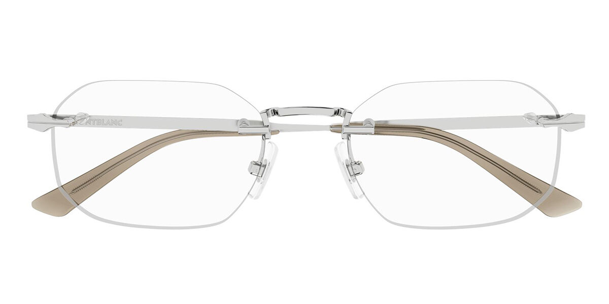 Mont Blanc MB0307O Asian Fit 003 Eyeglasses in Silver | SmartBuyGlasses USA