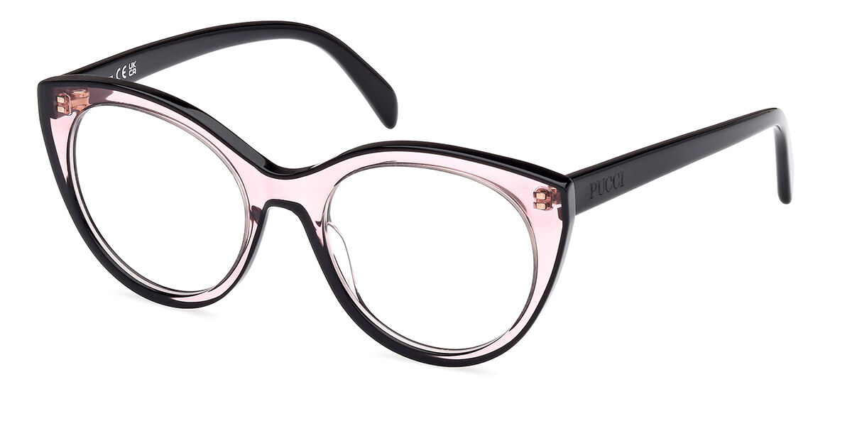 Emilio Pucci EP5240 074 Eyeglasses in Transparent Pink/Black ...