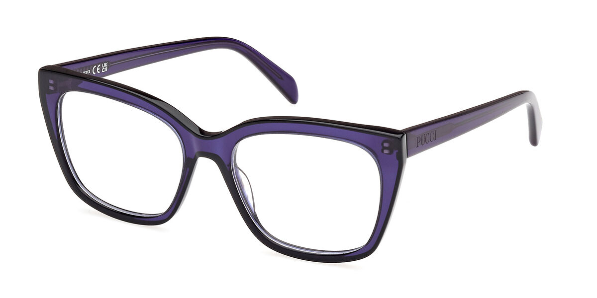 Emilio Pucci EP5251 092 Glasses Transparent Purple/Black | VisionDirect ...