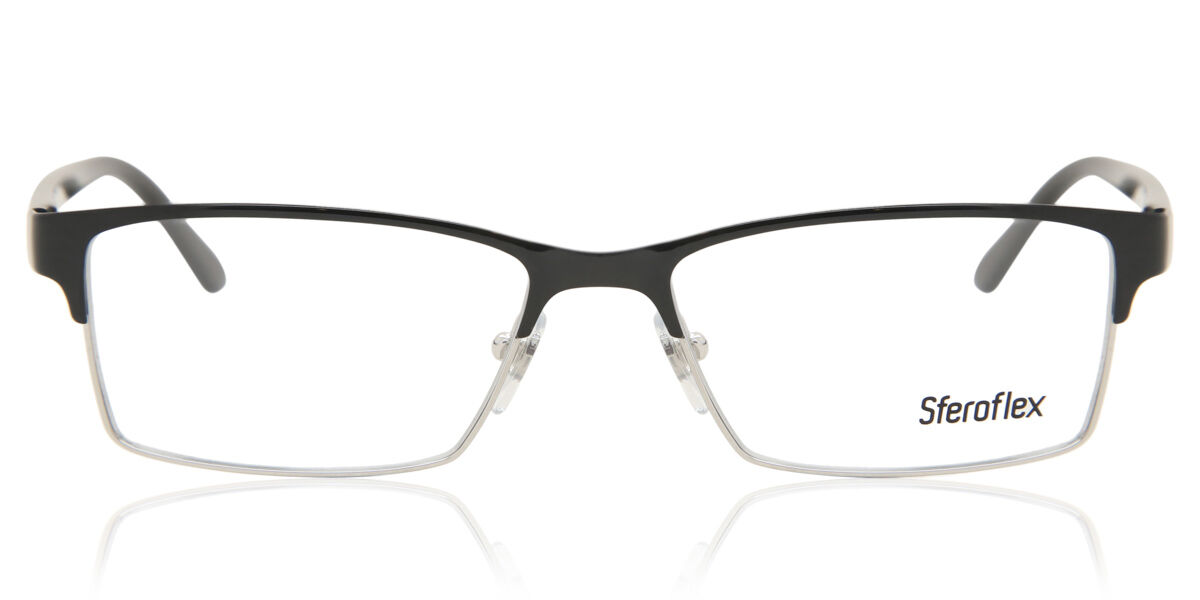 Sferoflex SF2289 525 Eyeglasses in Black On Silver | SmartBuyGlasses USA