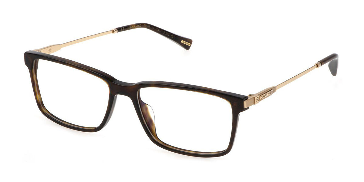 Chopard VCH308 0722 Glasses Shiny Dark Havana | VisionDirect Australia