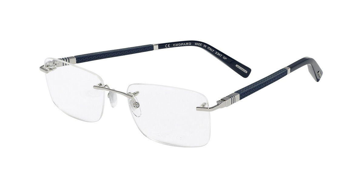Chopard VCHF58 0E70 Glasses Shiny Palladium Silver | VisionDirect Australia