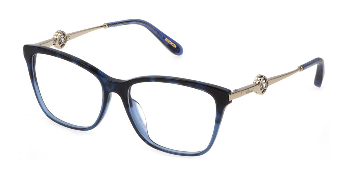 Chopard VCH318S 0XAF Eyeglasses in Glittery Blue Tortoise ...