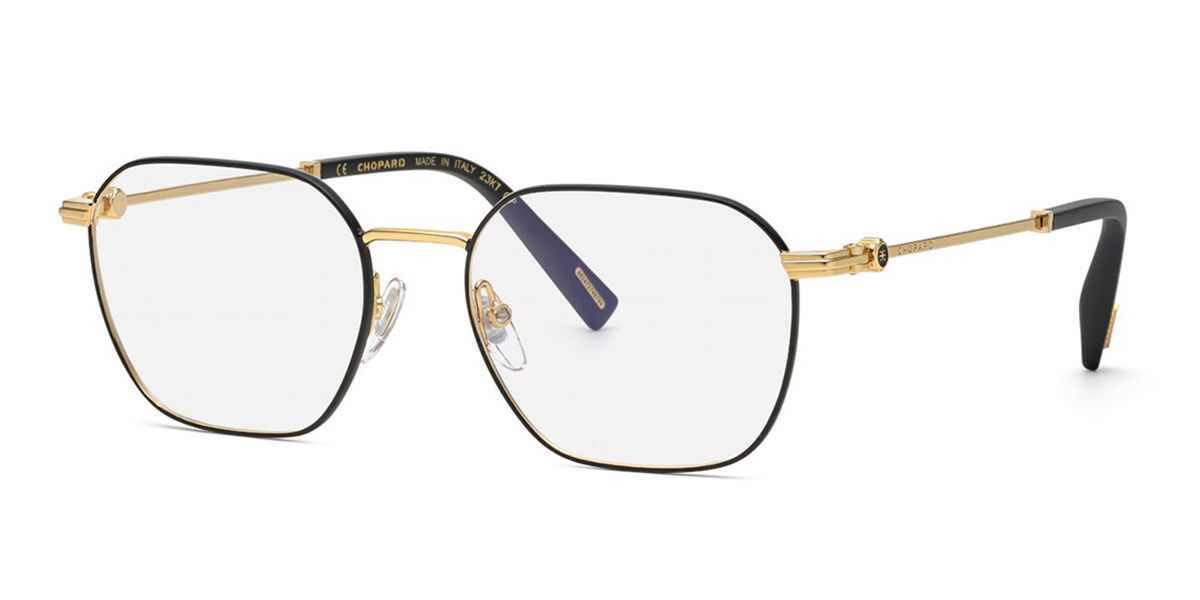 Lunettes Chopard VCHG38 0A02 Semi Glossy Black Yellow Gold | Easylunettes