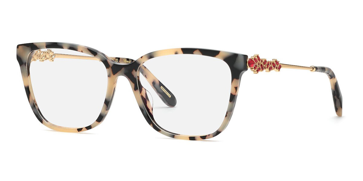 Chopard VCH361S 0D7B Eyeglasses in Glossy Black Cream Tortoise ...