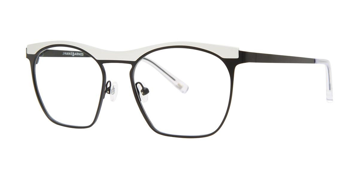 Jhane Barnes Zenith Black Eyeglasses in Black/White | SmartBuyGlasses USA