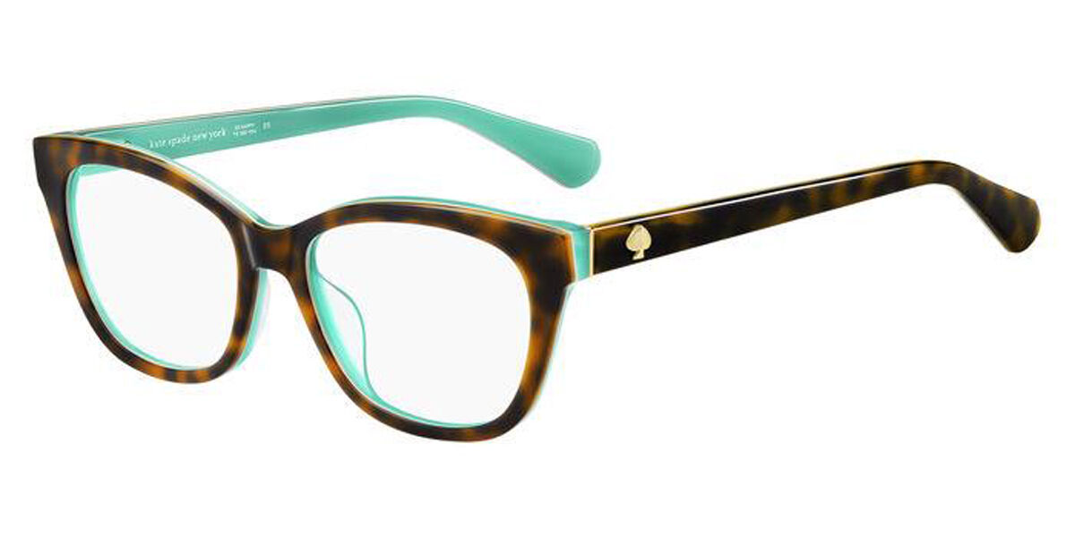 Kate Spade Carolan 086 Glasses Dark Havana/Green | VisionDirect Australia