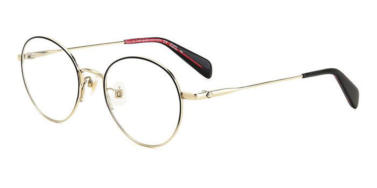 Kate Spade Kennedi/F Asian Fit 807 Glasses Black Gold | VisionDirect ...