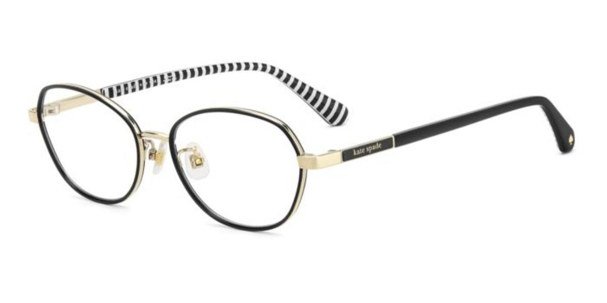 Kate Spade KS Jolisa 2/FJ Asian Fit 807 Oval Black/Gold Eyeglasses ...