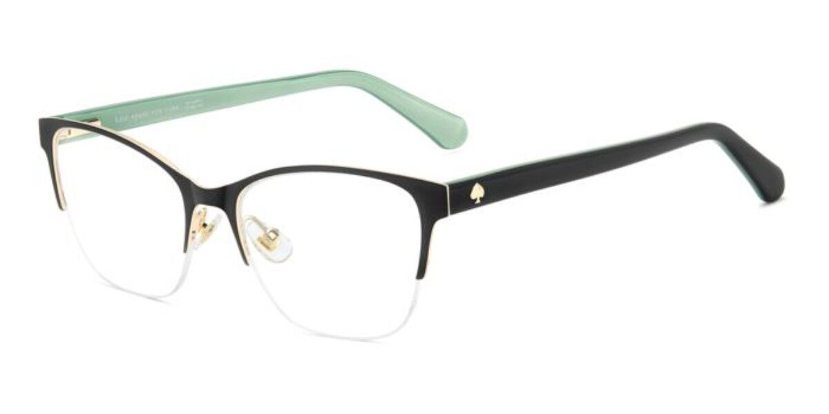 Kate Spade KS Diandra 2/G Asian Fit 807 Rectangle Black On Gold ...