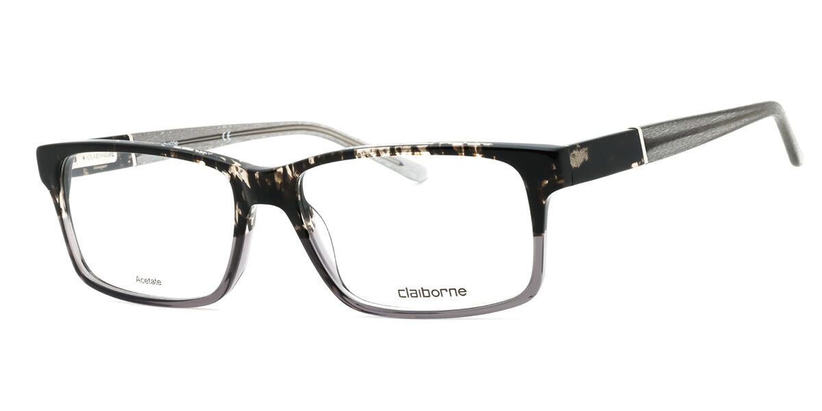 Óculos de Grau Liz Claiborne CB 302 0RJ3 Shiny Faded Pattern Demi Black ...
