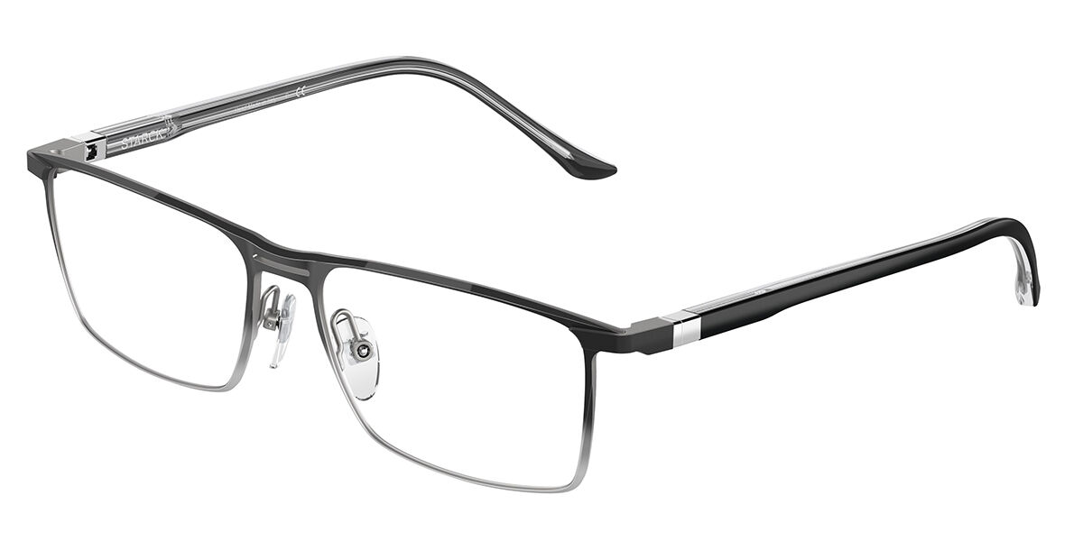 Starck SH2066 Asian Fit 0005 Eyeglasses in Black Ruthenium Grey Two ...