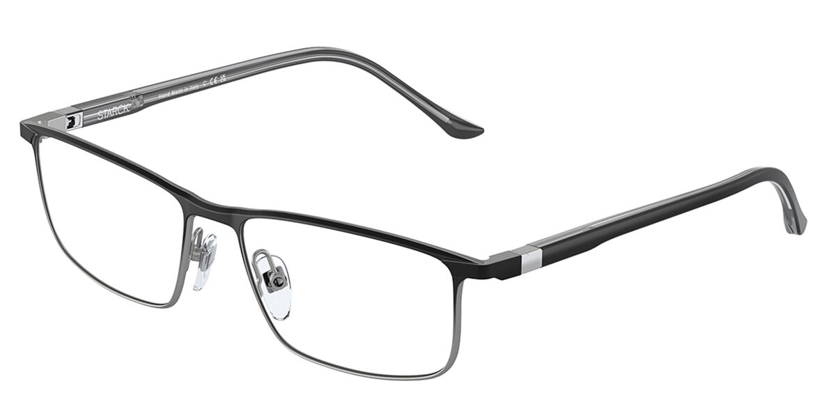 Starck SH2047 Asian Fit 0011 Eyeglasses in Black Ruthenium Silver ...
